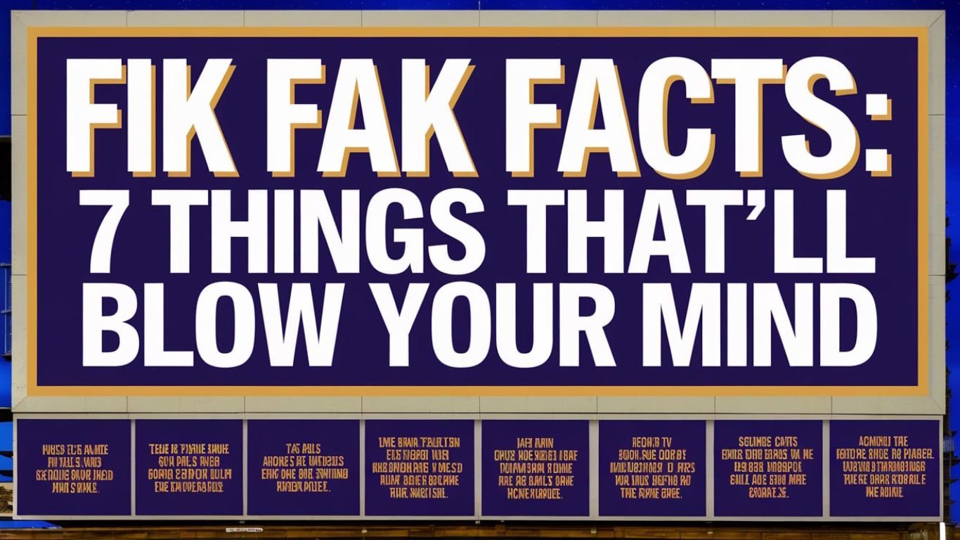 Fik Fak Facts: 7 Things That’ll Blow Your Mind